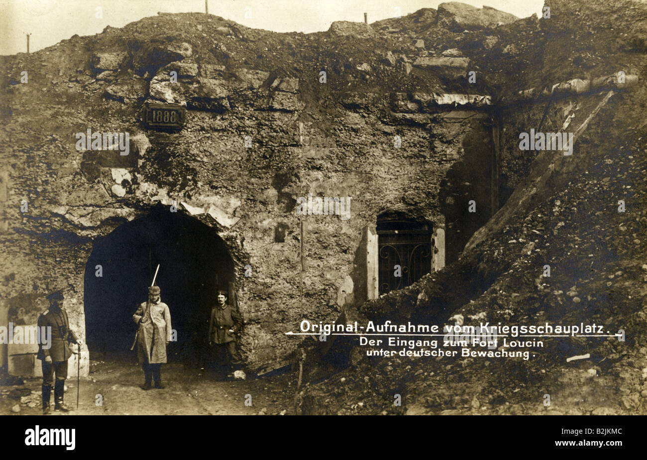 events, First World War / WWI, Western Front, Belgium, entrance of Fort ...