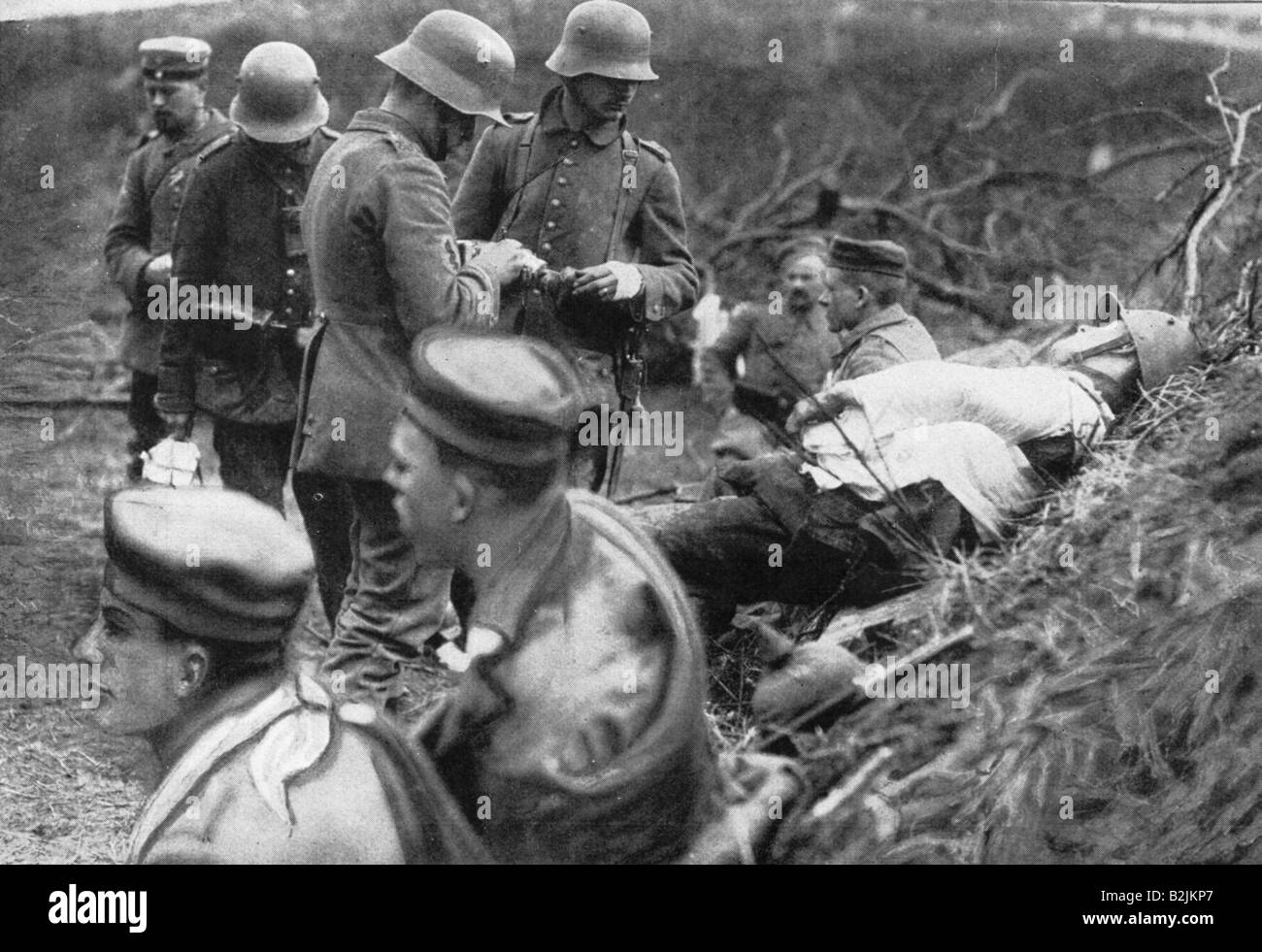 events, First World War / WWI, medical service, German ambulance, Somme ...