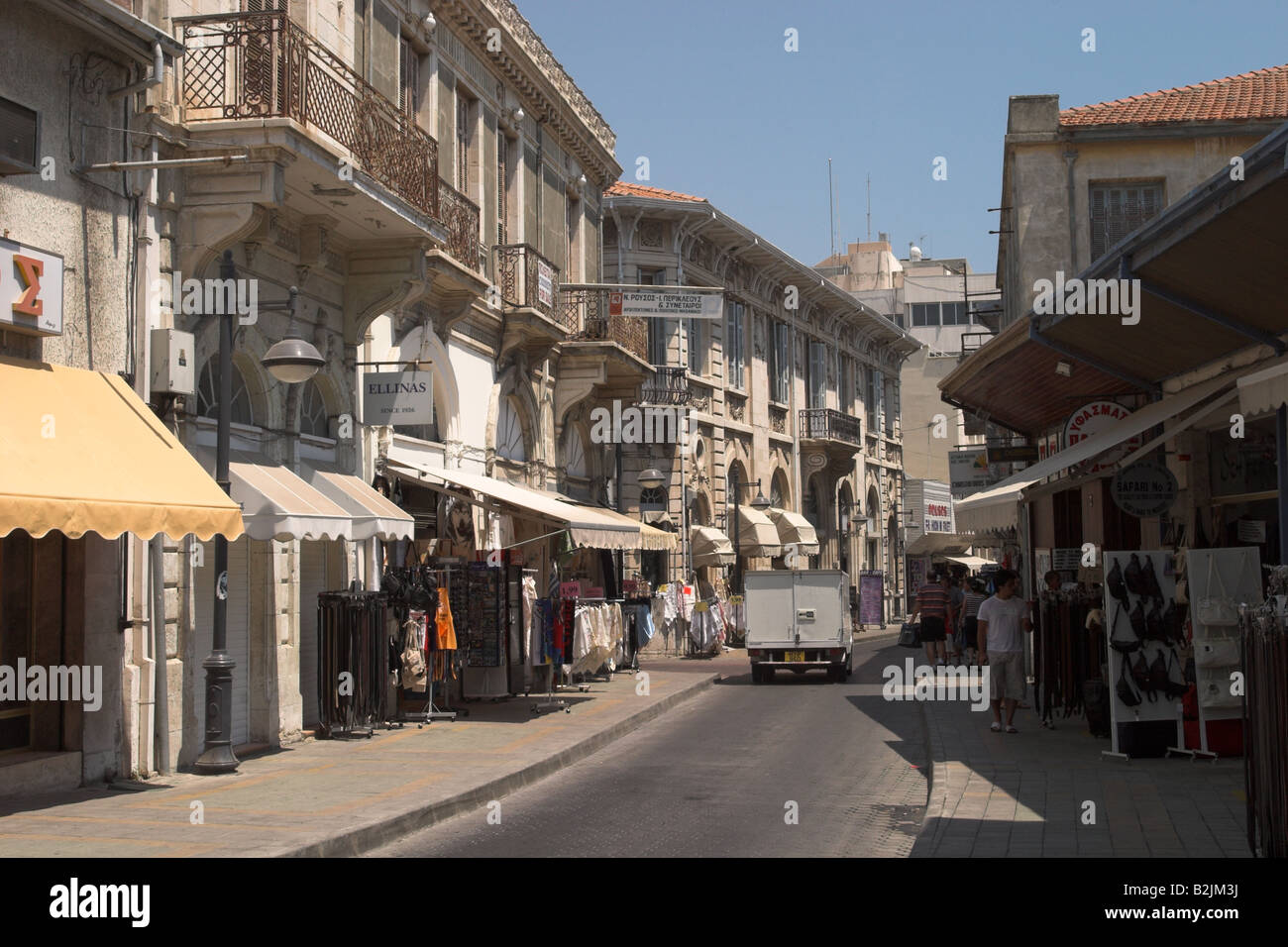 Limassol Shopping in the old city centre, Cyprus Stock Photo - Alamy