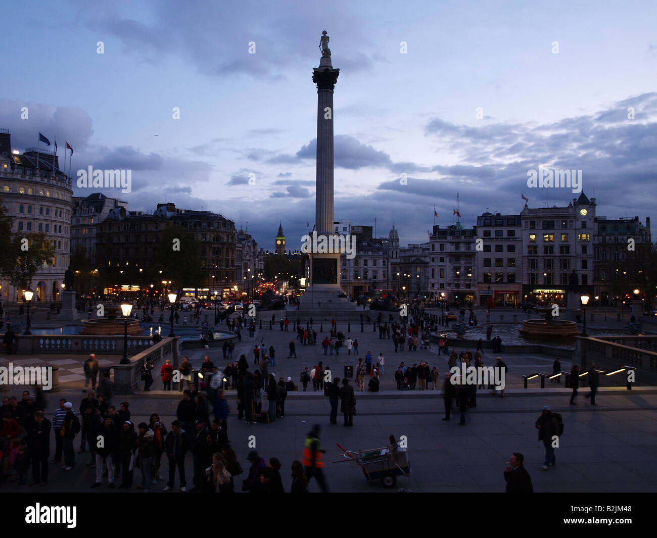 Trafalgar Square, Nelson's Column Stock Photo - Alamy
