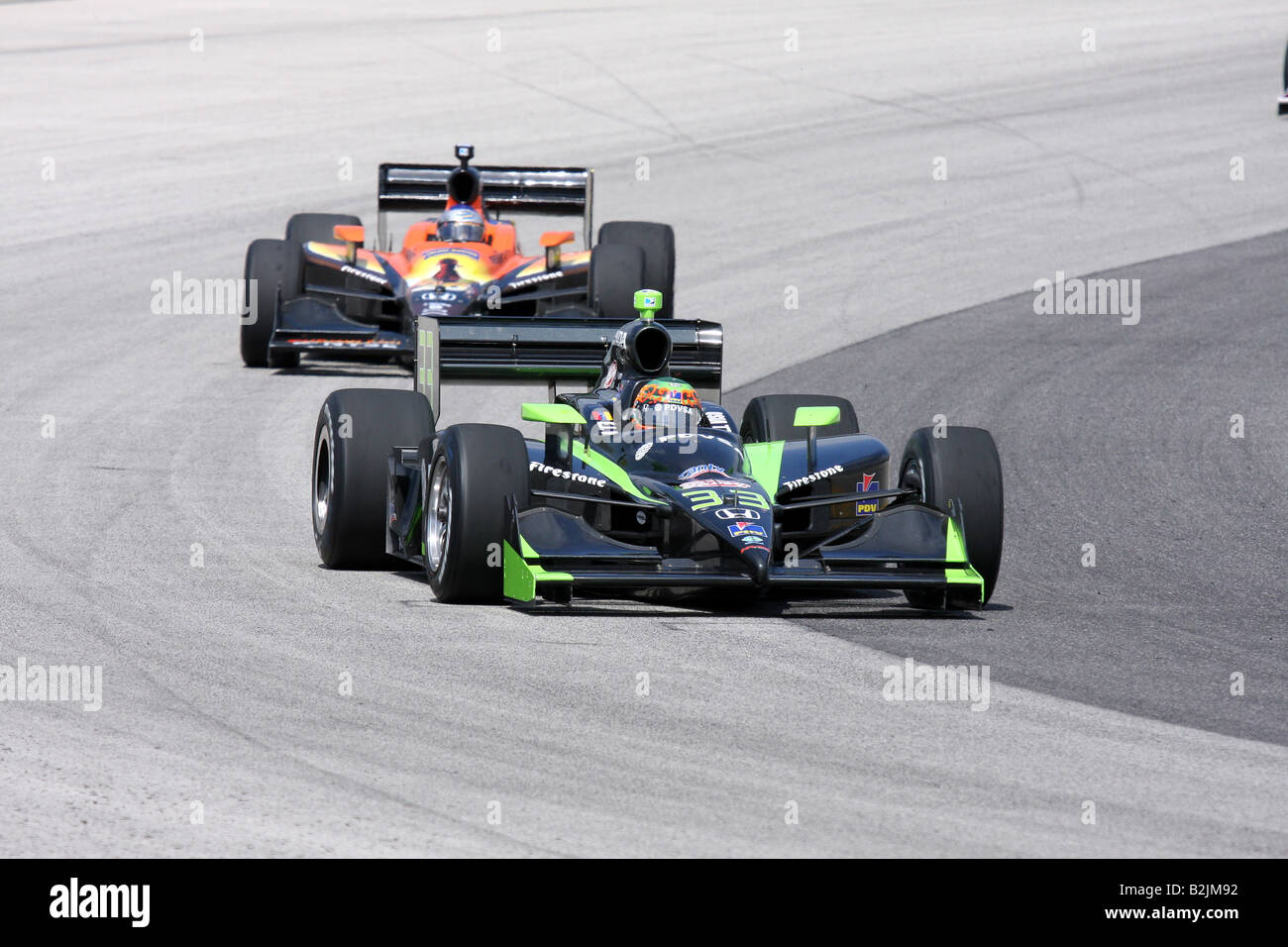 Indy Racing League Milwaukee Mile 2008 EJ Viso Stock Photo - Alamy