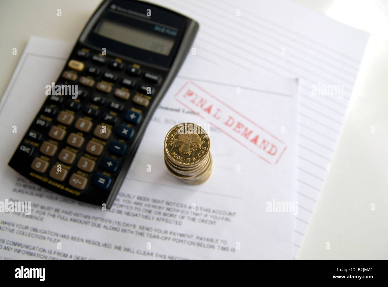 Red Demand Bills High Resolution Stock Photography and Images - Alamy