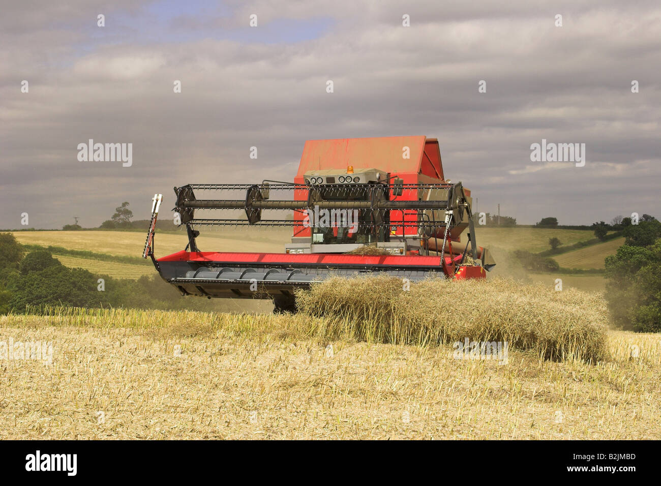 A combine harvester on a U.K. farm Stock Photo - Alamy
