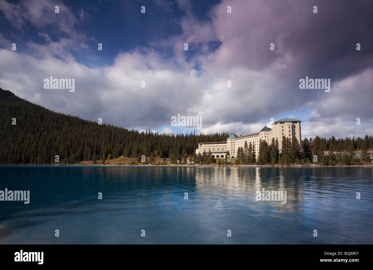 Fairmont Chateau Lake Louise at Lake Louise in the fall, Banff National ...