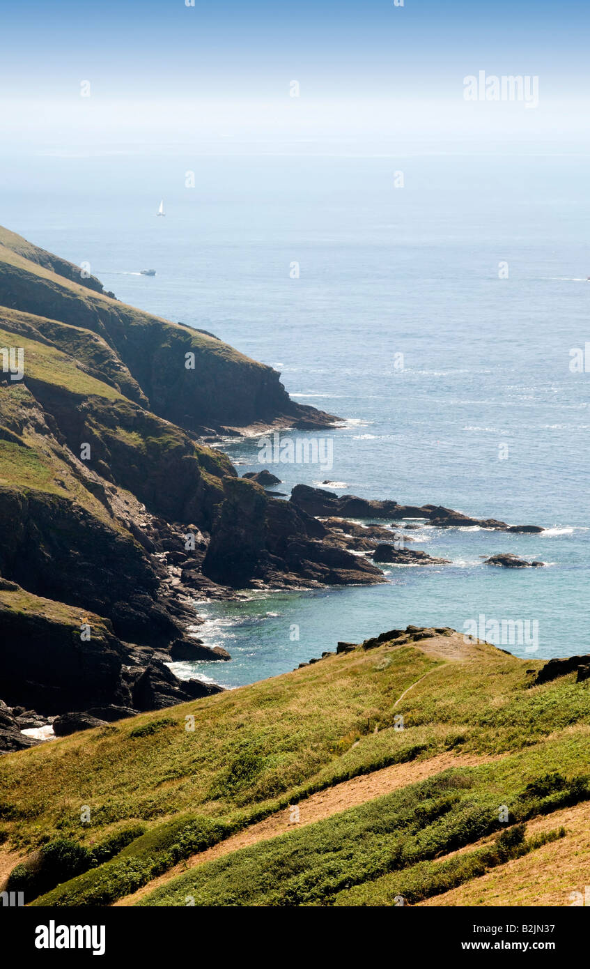the cliffs at bolberry down on the south west devon coast coast path ...