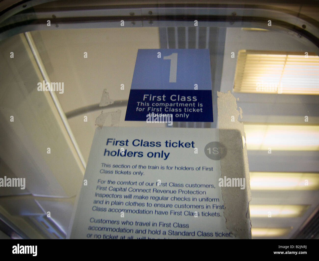 First class carriage on a British rail train Stock Photo - Alamy