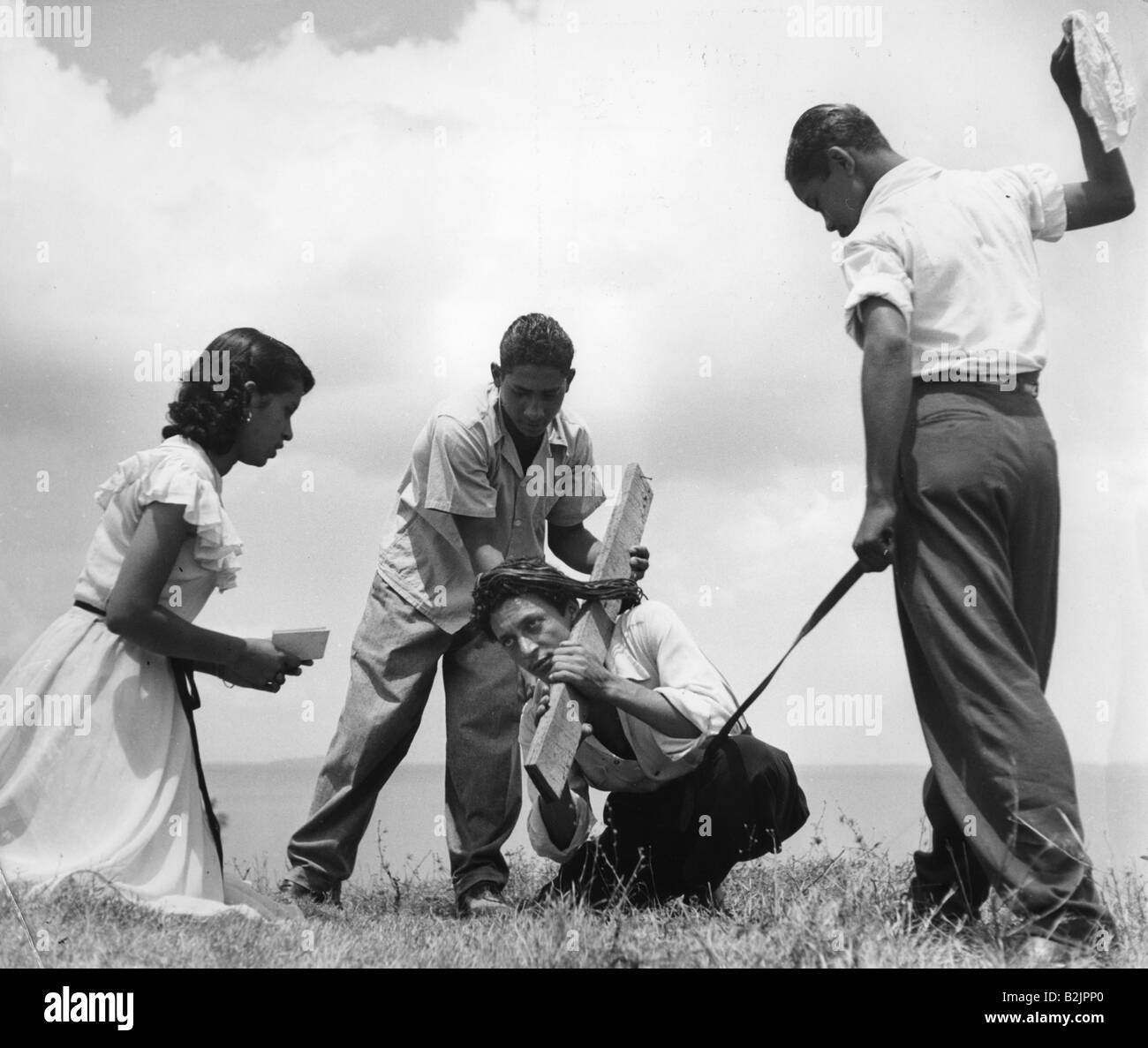 Passion play crucifixion hi-res stock photography and images - Alamy