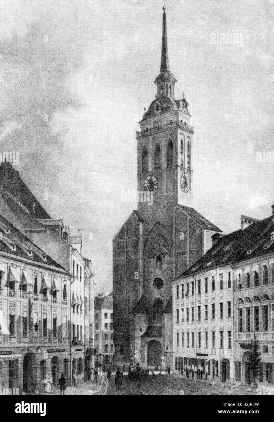 geography/travel, Germany, Munich, churches, Saint PeterS s Church ...