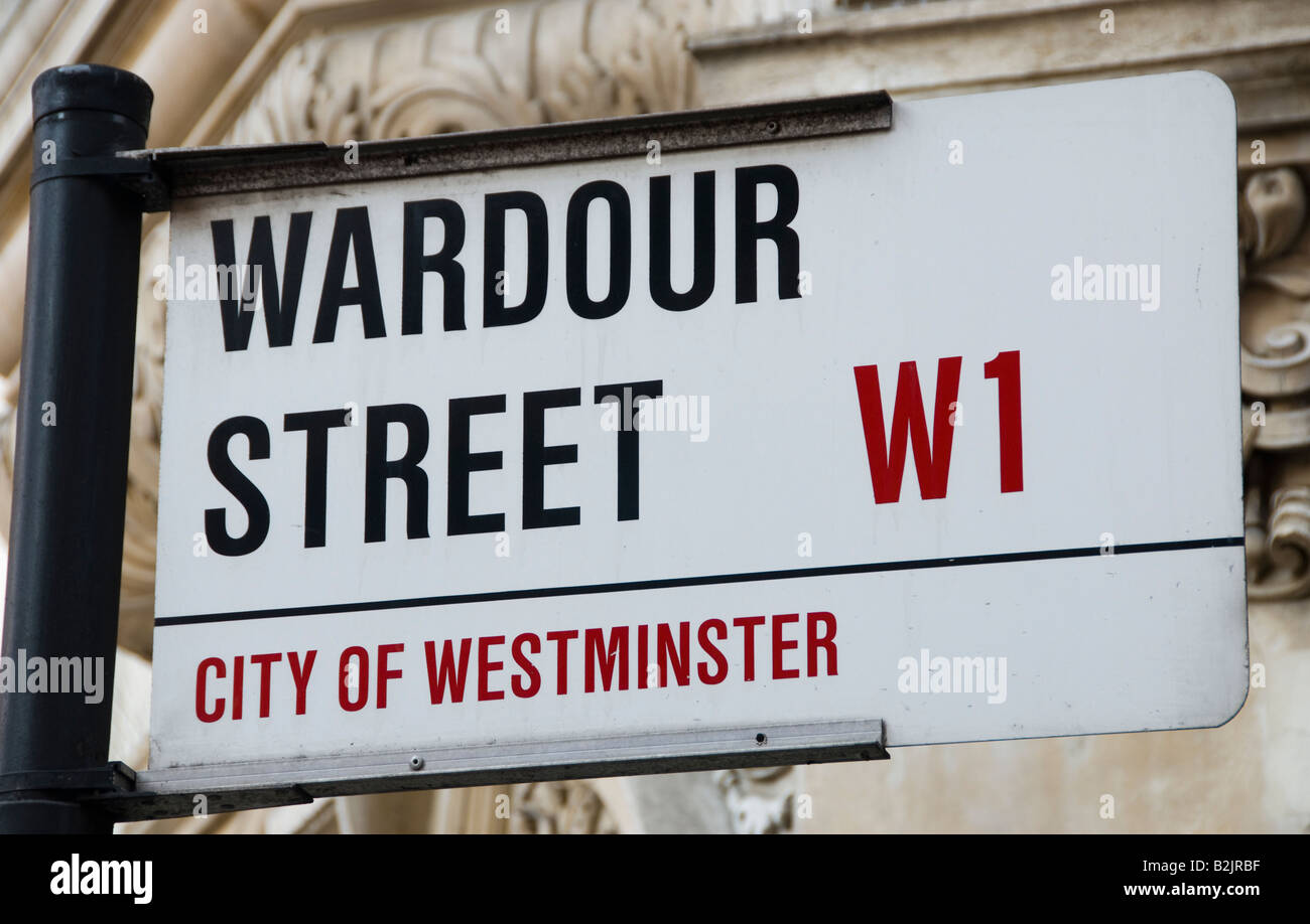 Wardour Street sign in London Stock Photo - Alamy