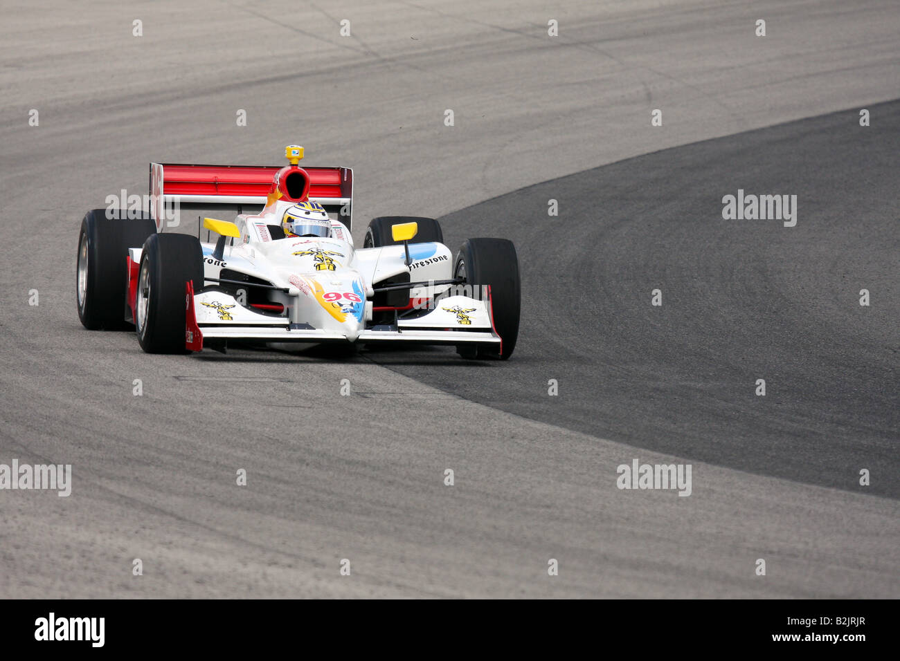 Indy Racing League Milwaukee Mile 2008 Mario Dominguez Stock Photo - Alamy