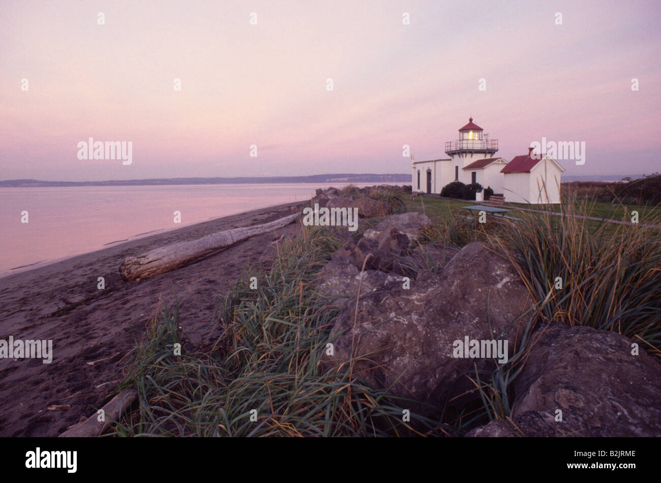 West Point Lighthouse Light Station Discovery Park Sandy Point Puget ...