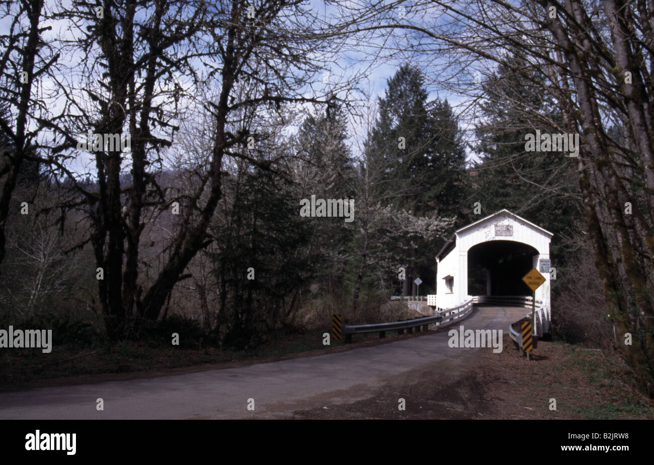 Wildcat Covered Bridge Wildcat Creek Siuslaw River Austa Road Oregon ...