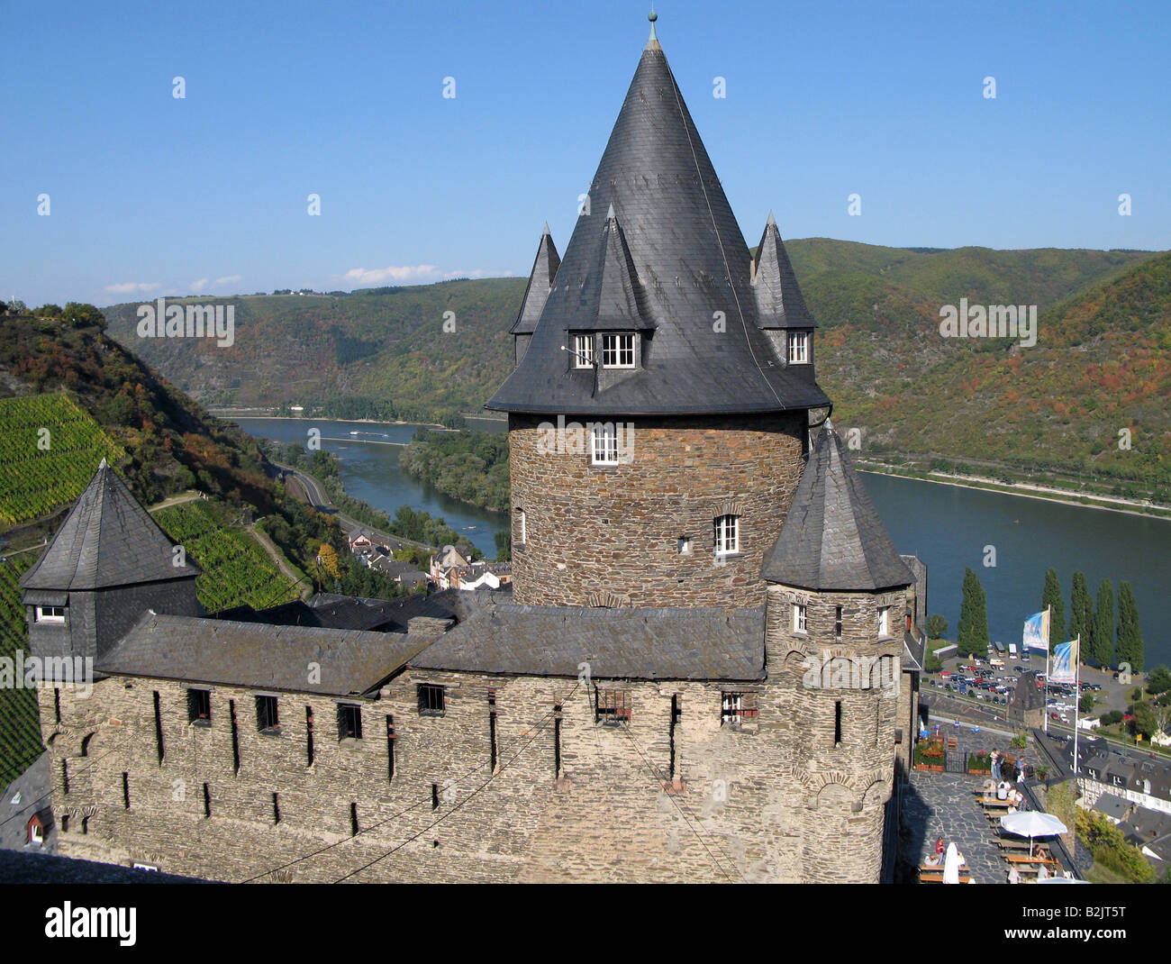 architecture, castles, Germany, Rhineland-Palatinate, Stahleck Castle ...