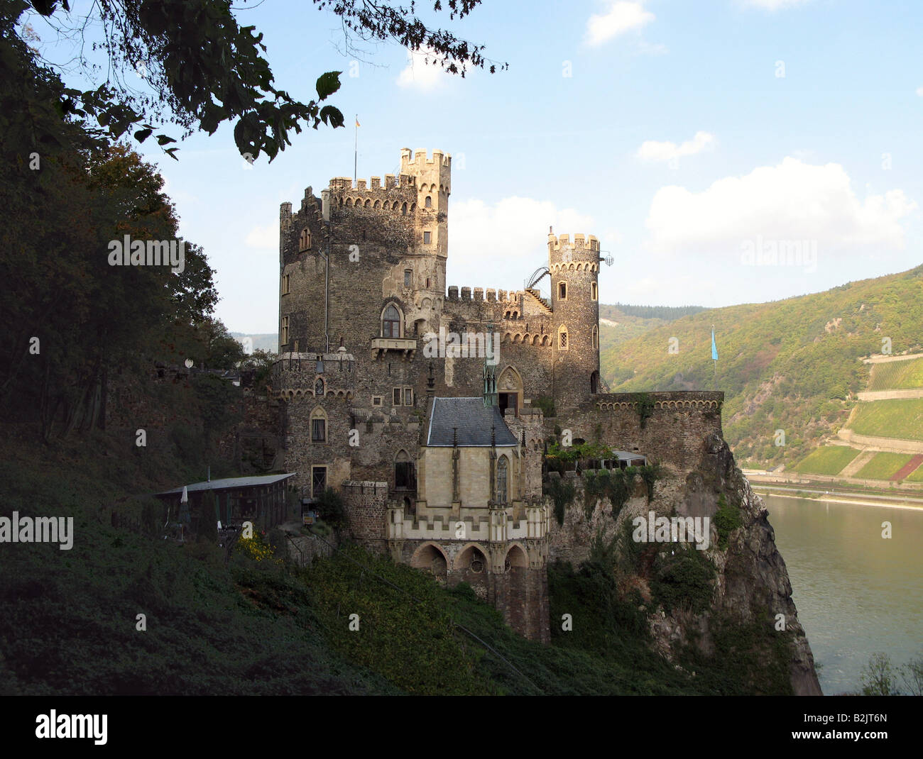 architecture, castles, Germany, Rhineland-Palatinate, Rheinstein Castle ...