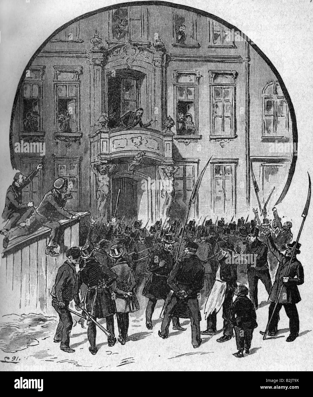 events, revolutions 1848 - 1849, Germany, Baden, militia protecting the ...