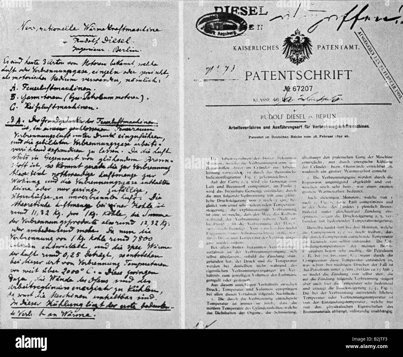 Rudolf Diesel Patent