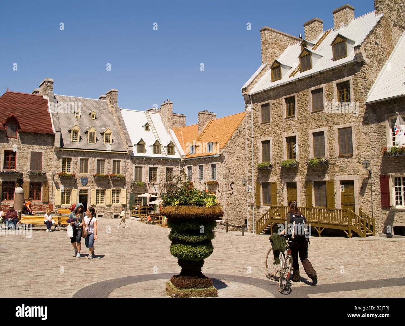 Place Royale Quebec City old town street urban Stock Photo - Alamy