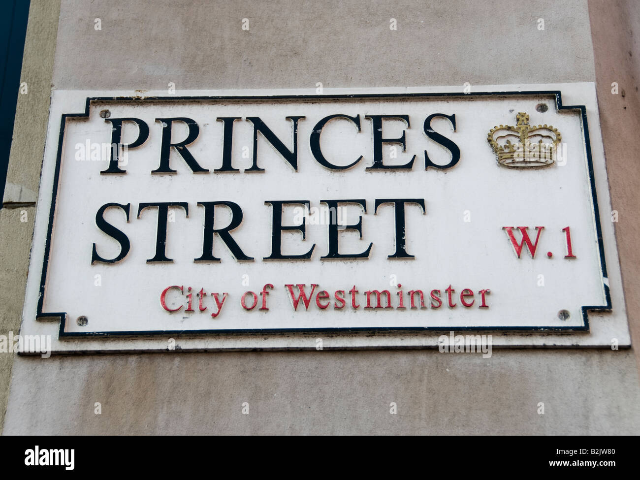 Princes Street sign in London Stock Photo - Alamy