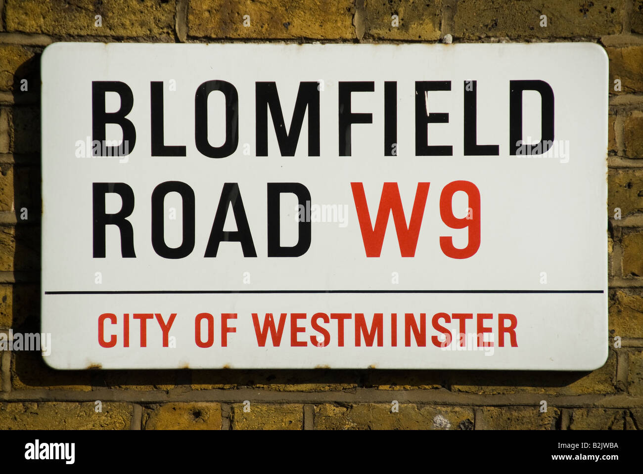 Blomfield Road sign in London Stock Photo - Alamy