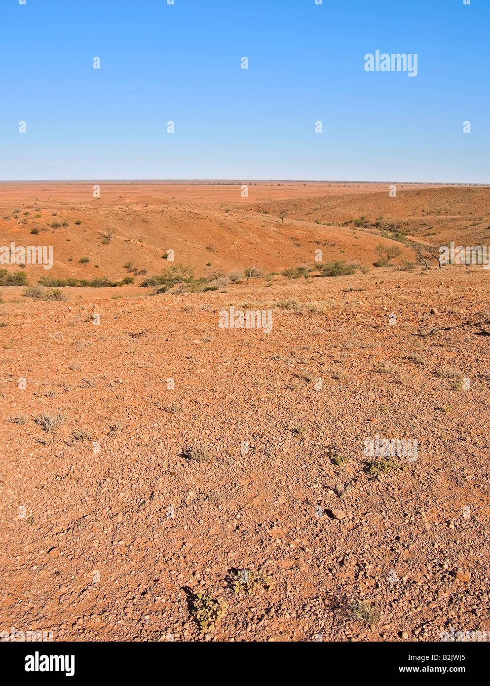 beautiful but hot dry and barren desert in australian outback Stock ...