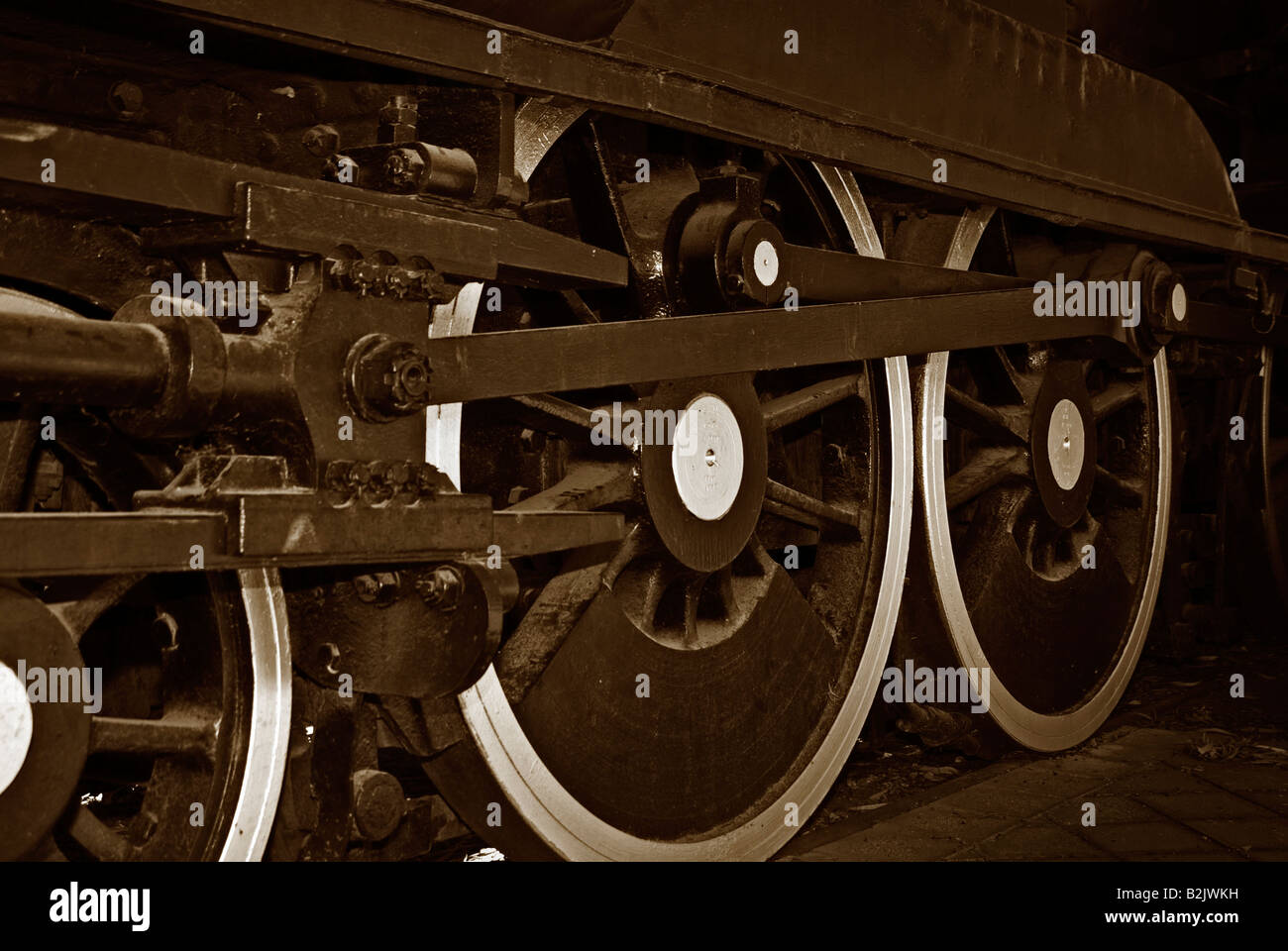 Steam locomotive wheels closeup hi-res stock photography and images - Alamy
