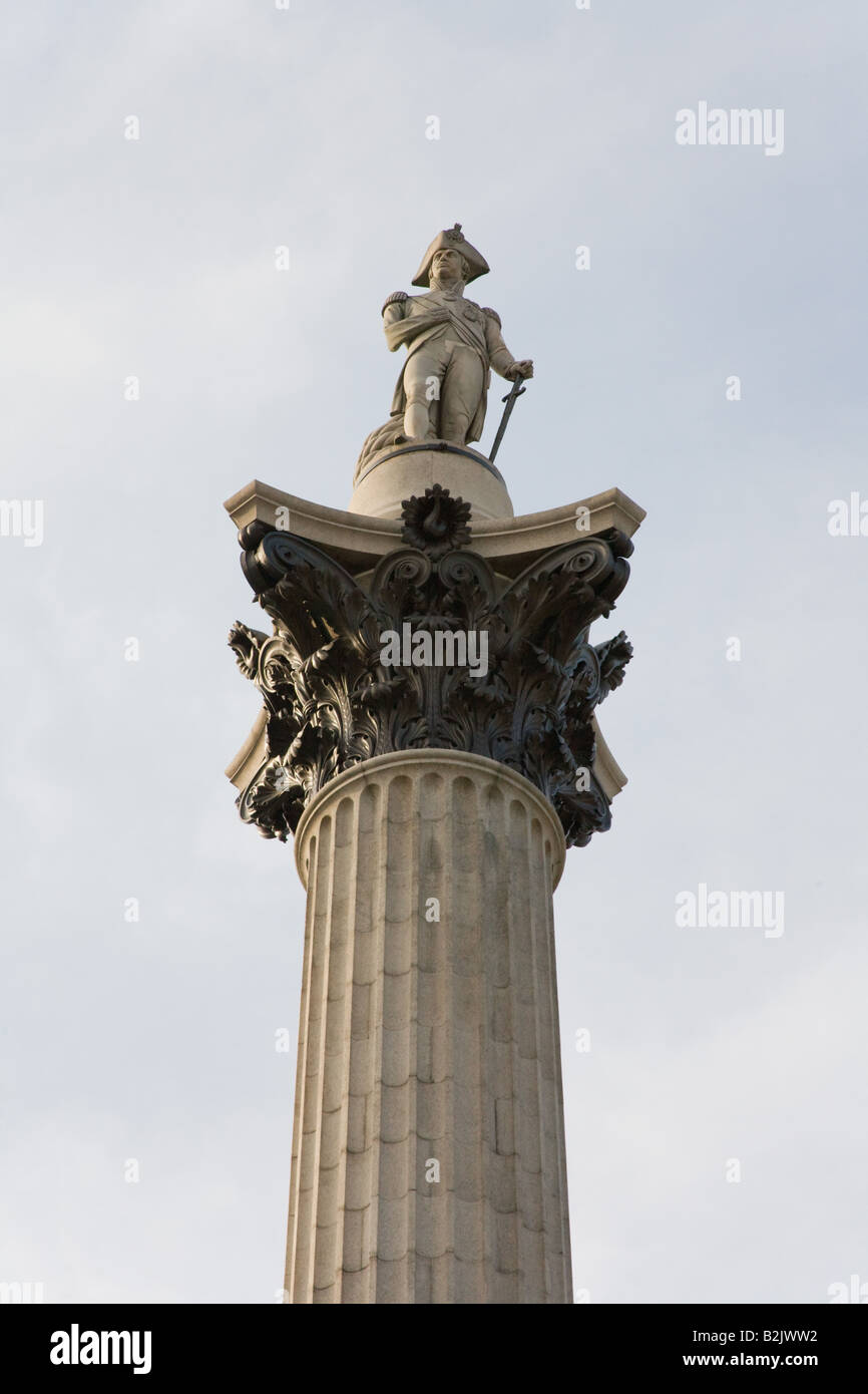 Nelson Column Trafalgar Square London England Stock Photo - Alamy