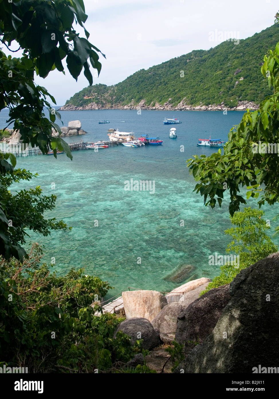 clear water glimpsed off of Koh Tao and Nang Yuan islands in Thailand ...