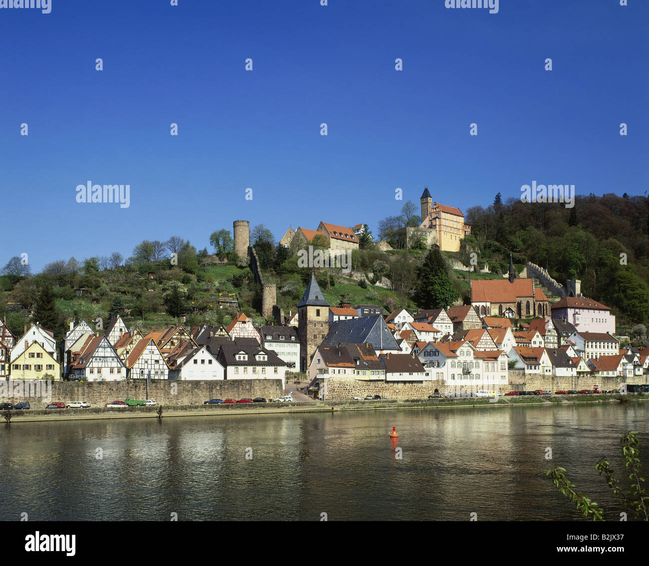 geography / travel, Germany, Hesse, Hirschhorn, city views / cityscapes ...