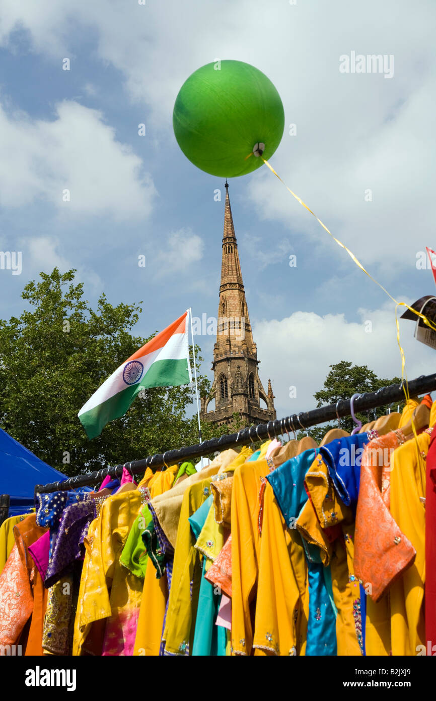 UK England Manchester Platt Fields Mega Mela clothing stall Stock Photo ...
