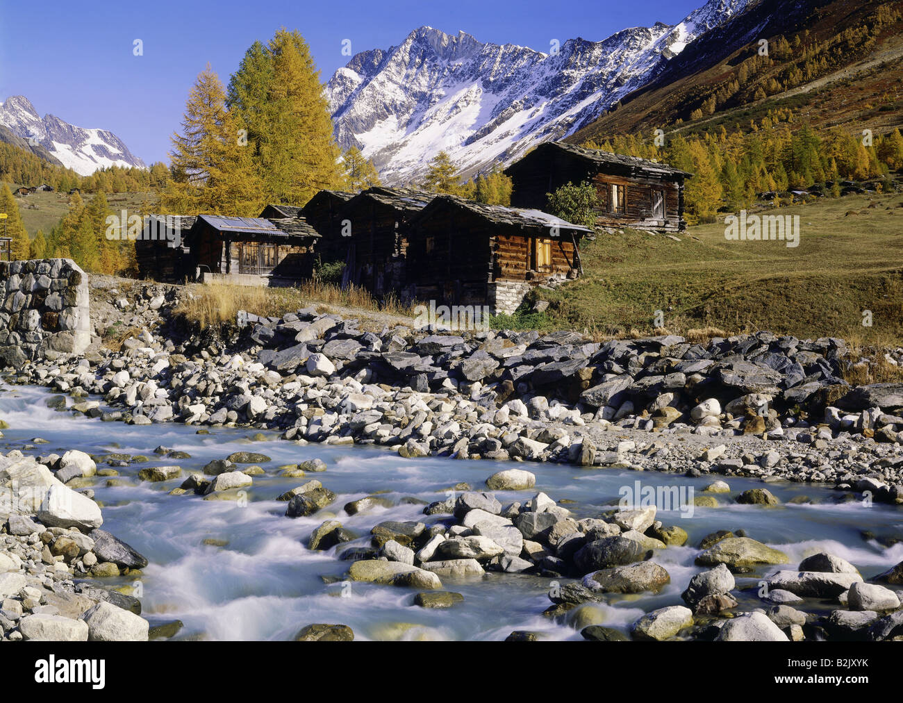 geography / travel, Switzerland, Valais, landscapes, River Lonza ...