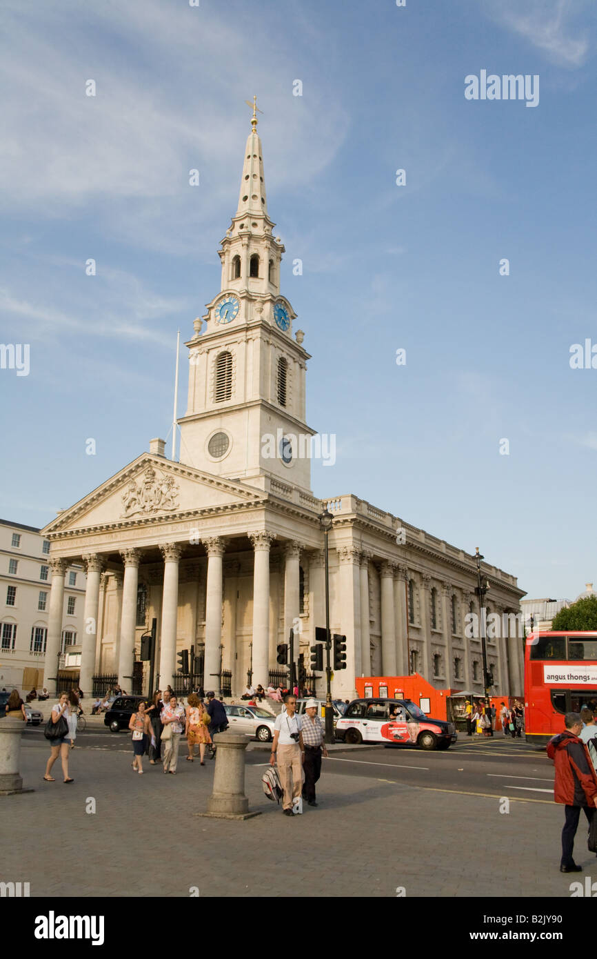 St. Martin in the Fields church, Trafalgar Square, London, England ...