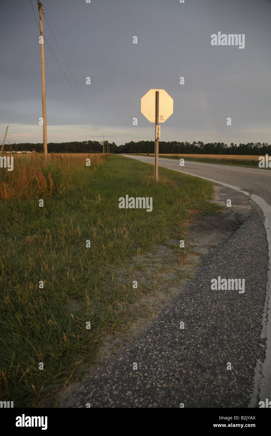 road and stop sign Stock Photo - Alamy