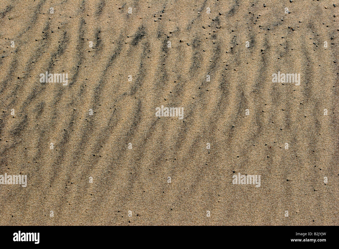 Sand crystals in a wave pattern at the beach on the shore of Lake ...