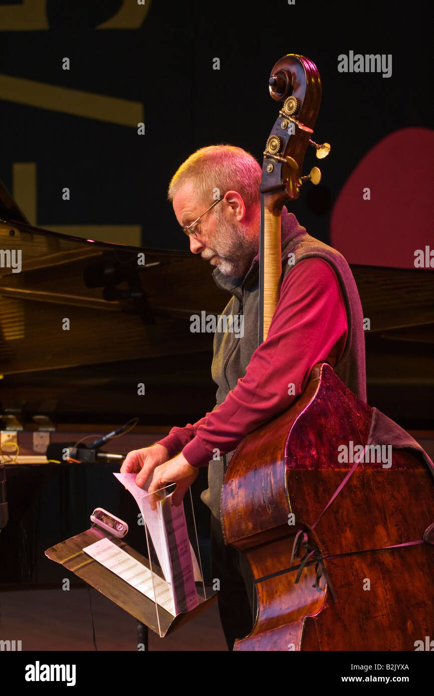 DAVE HOLLAND plays the bass on the JIMMY LYONS STAGE during the 50th ...