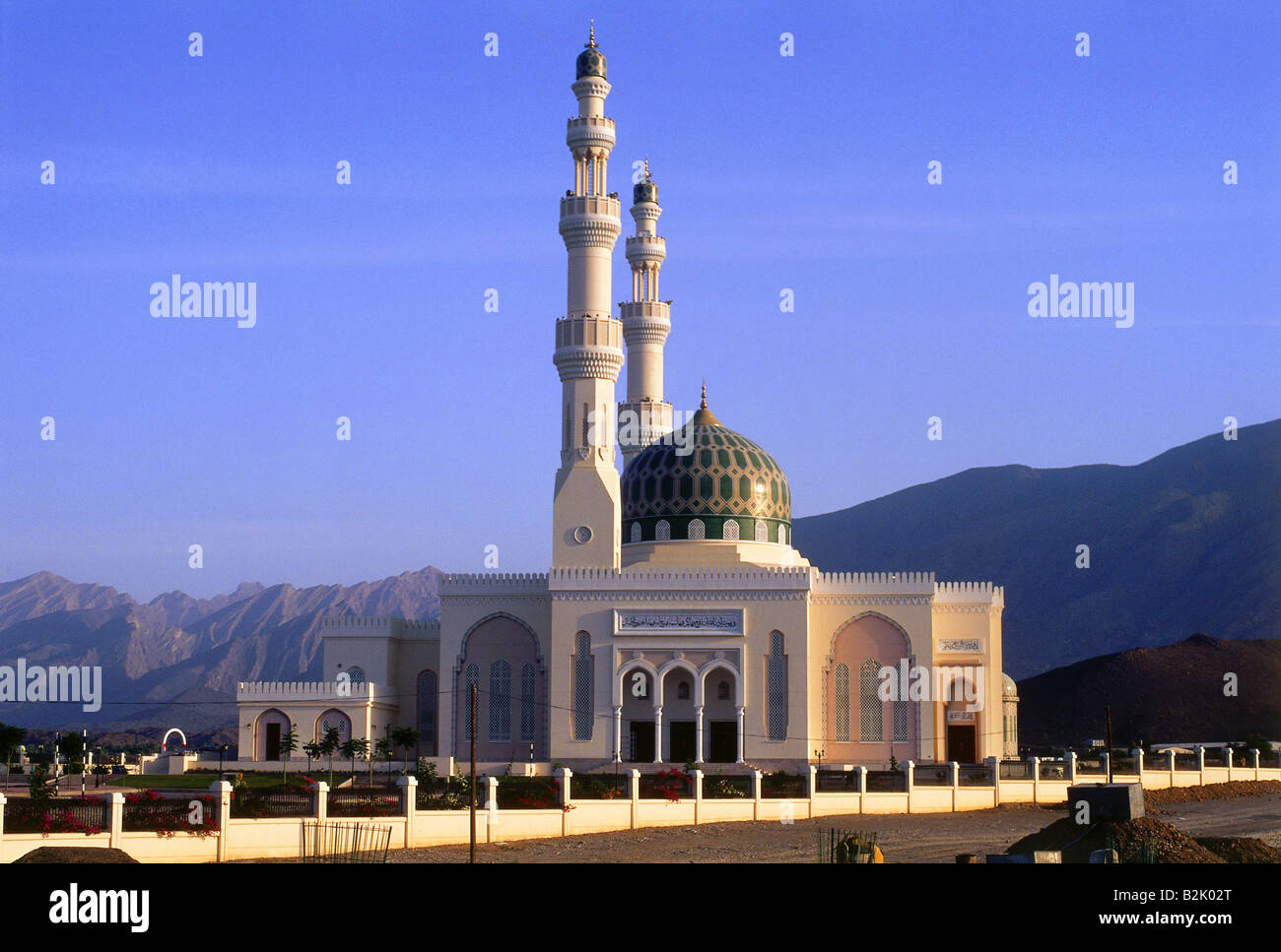 architecture, mosques, Oman, mosque with minarets in the North of the ...