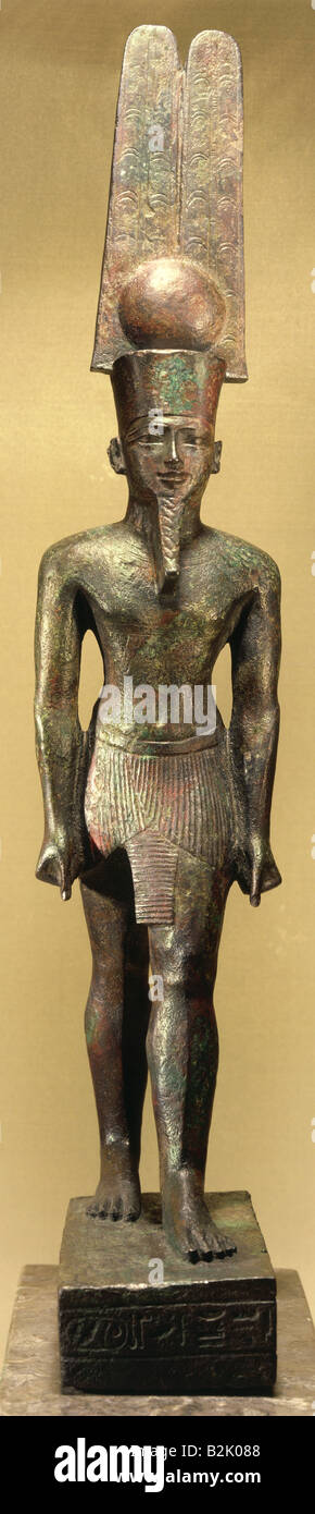 fine arts, ancient world, Egypt, sculpture, god Amun-Re, statuette ...