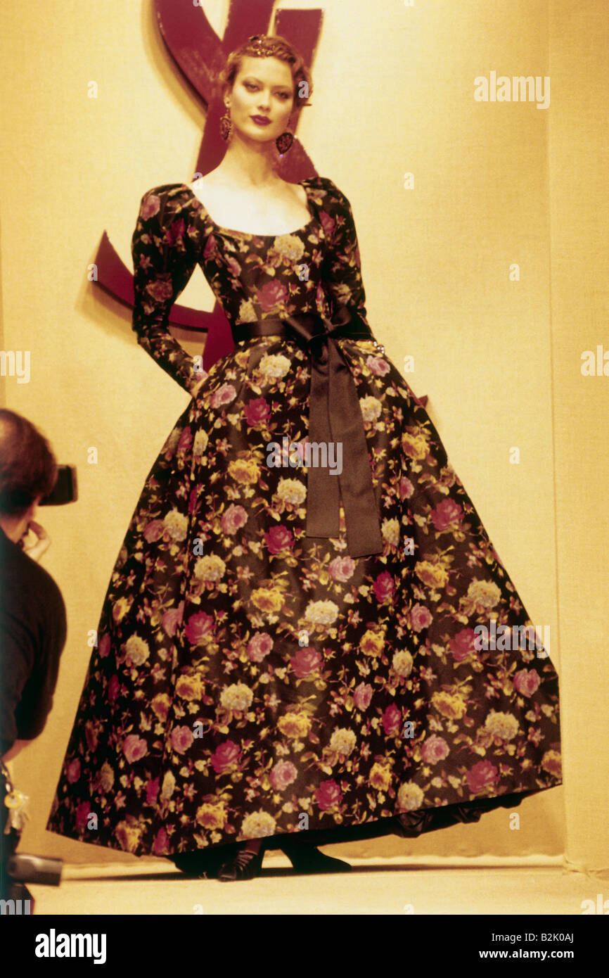 fashion, fashion show, Haute Couture, Paris, Yves Saint Laurent, fall / winter collection 1993 / ...