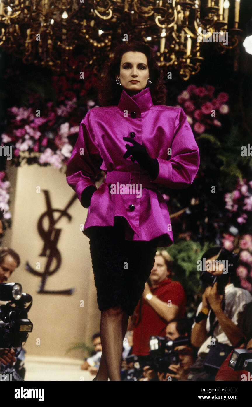 fashion, fashion show, Haute Couture, Paris, Yves Saint Laurent, fall / winter collection 1986 / ...
