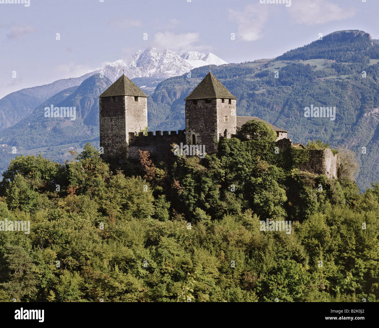 architecture, castles, Italy, South Tyrol, Leonburg Castle near Merano ...