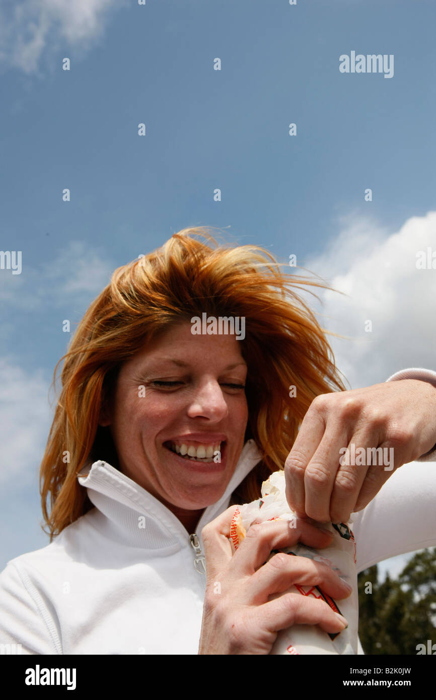 girl eating food Stock Photo - Alamy