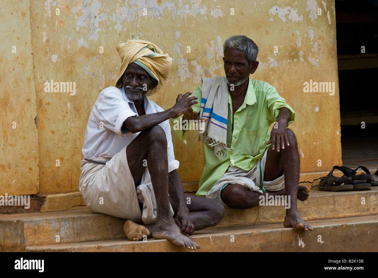 Conversation in Chettinad South India Stock Photo - Alamy