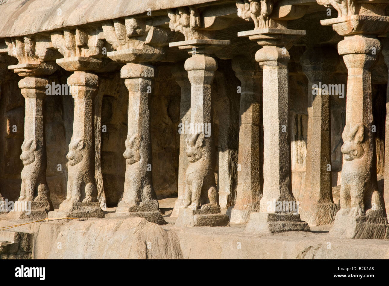 Mandapam Krishna Stone Temple Cave in Mamallapuram South Inida Stock ...