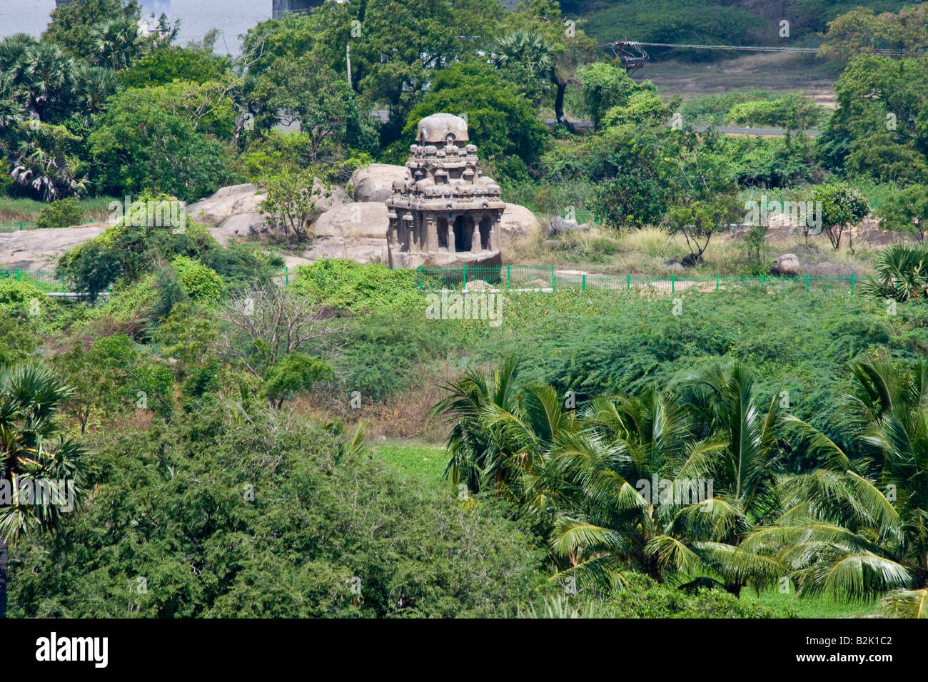 Monolithic Stone Hindu Temple in Mamallapuram South India Stock Photo ...