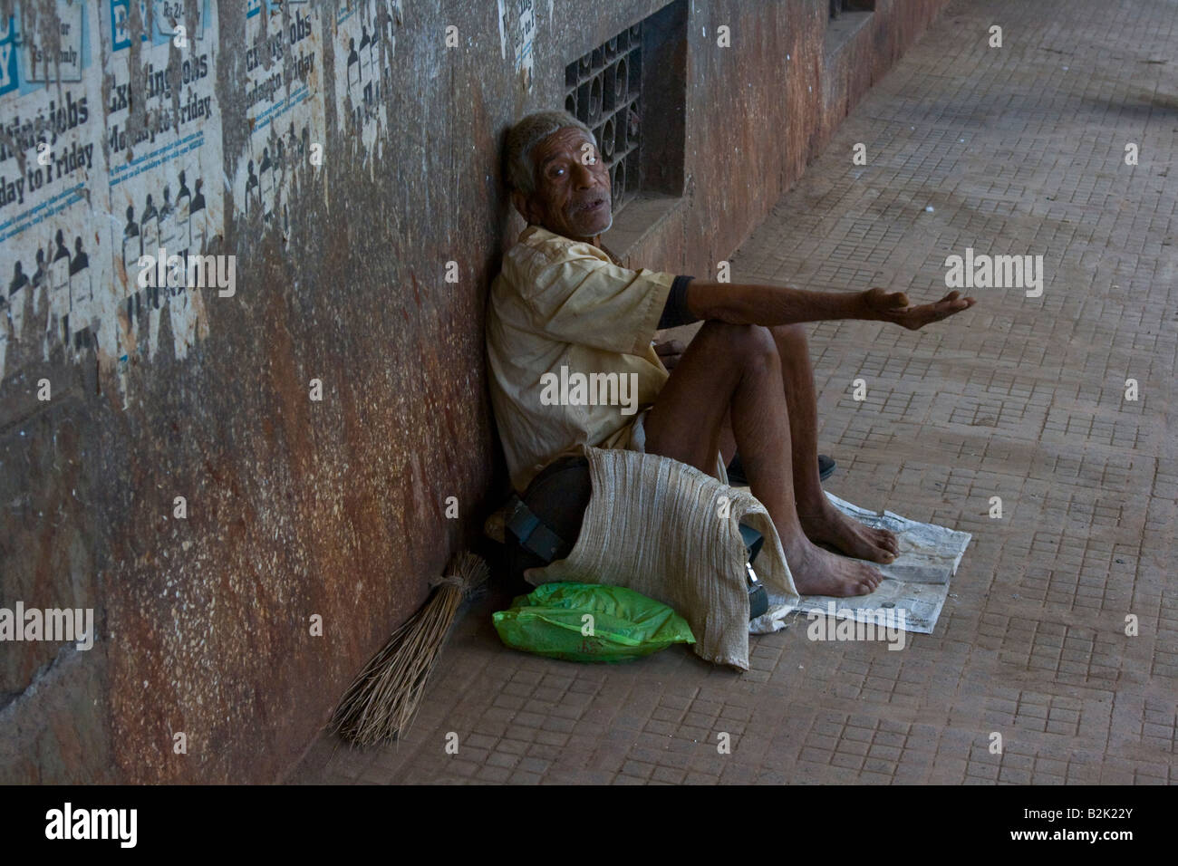 Homeless Man Begging