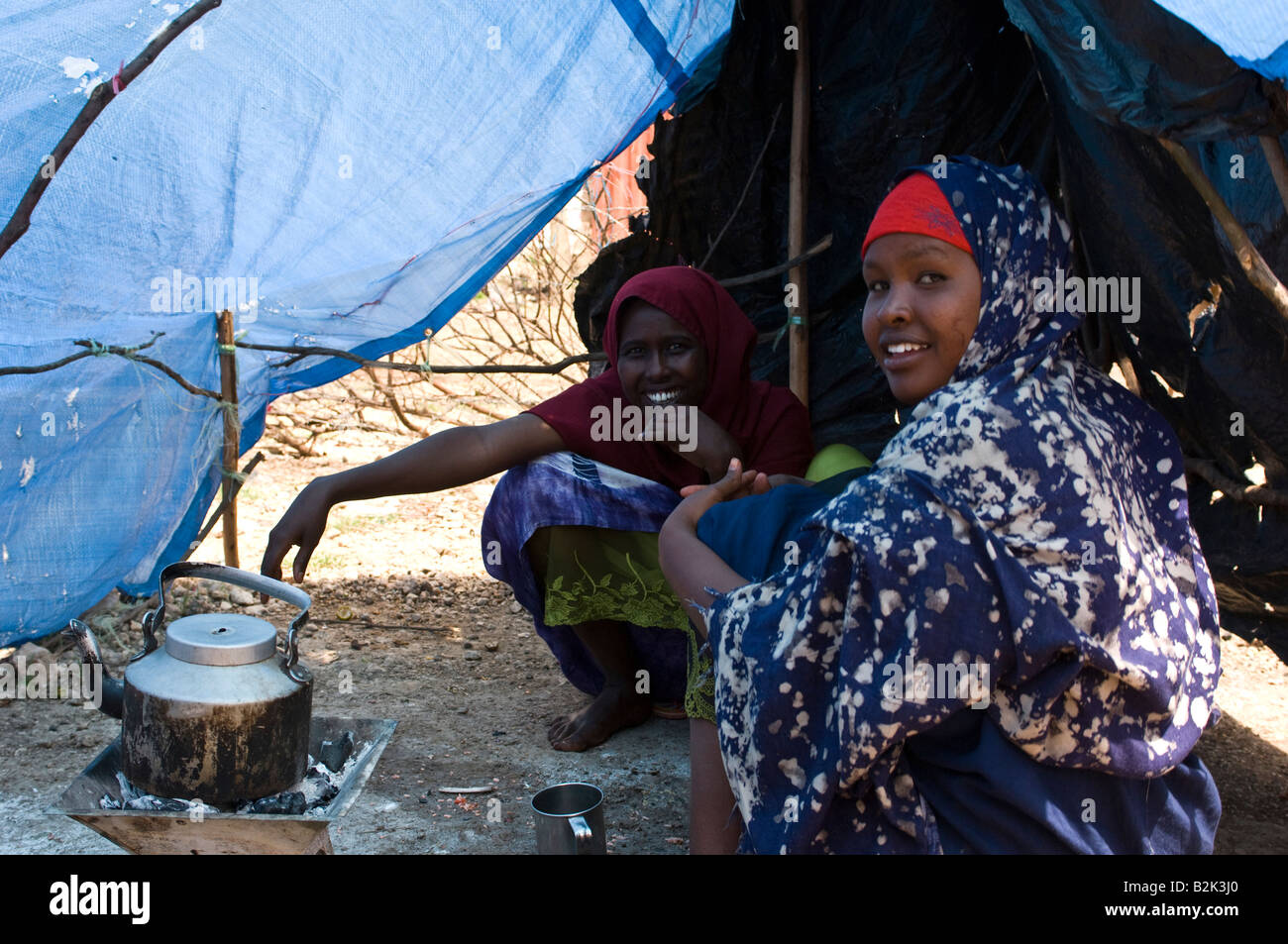 Life in a Somali refugee camp in Somali Region, Ethiopia, Africa Stock ...