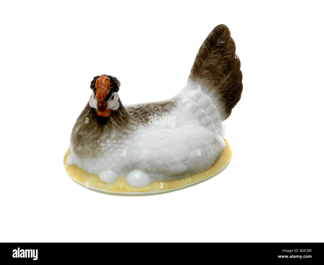 Victorian Porcelain Chicken with eggs Stock Photo - Alamy