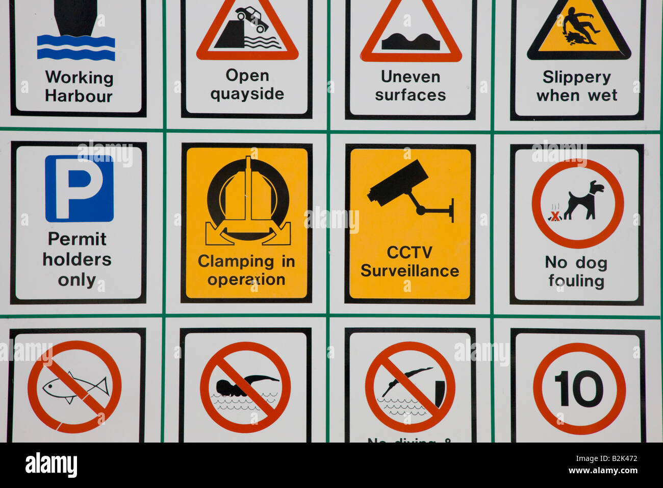 Noticeboard on the harbour quay in Ramsgate Kent Stock Photo - Alamy