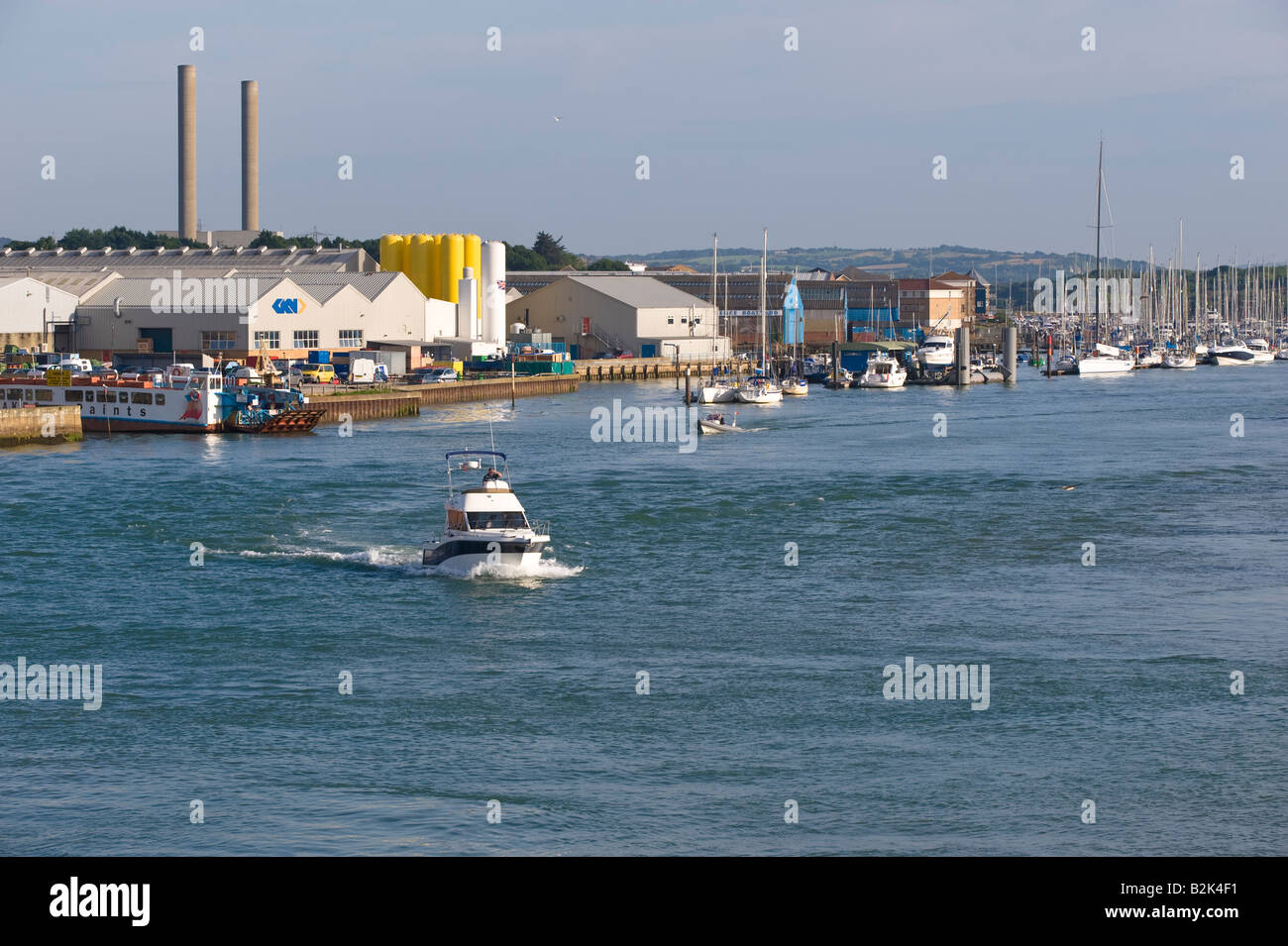 Port in East Cowes Isle of Wight United Kingdom Stock Photo - Alamy