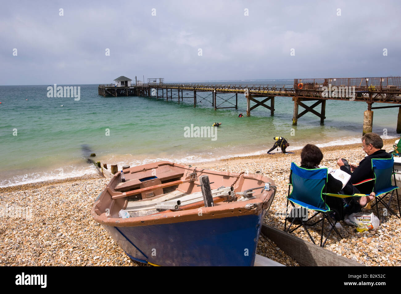 Waterfront in Totland Bay Isle of Wight United Kingdom Stock Photo - Alamy