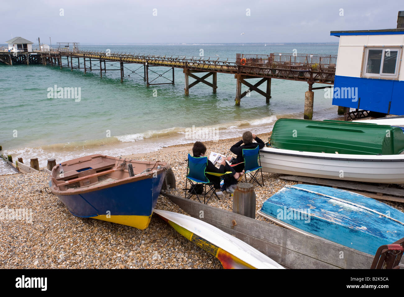 Waterfront in Totland Bay Isle of Wight United Kingdom Stock Photo - Alamy